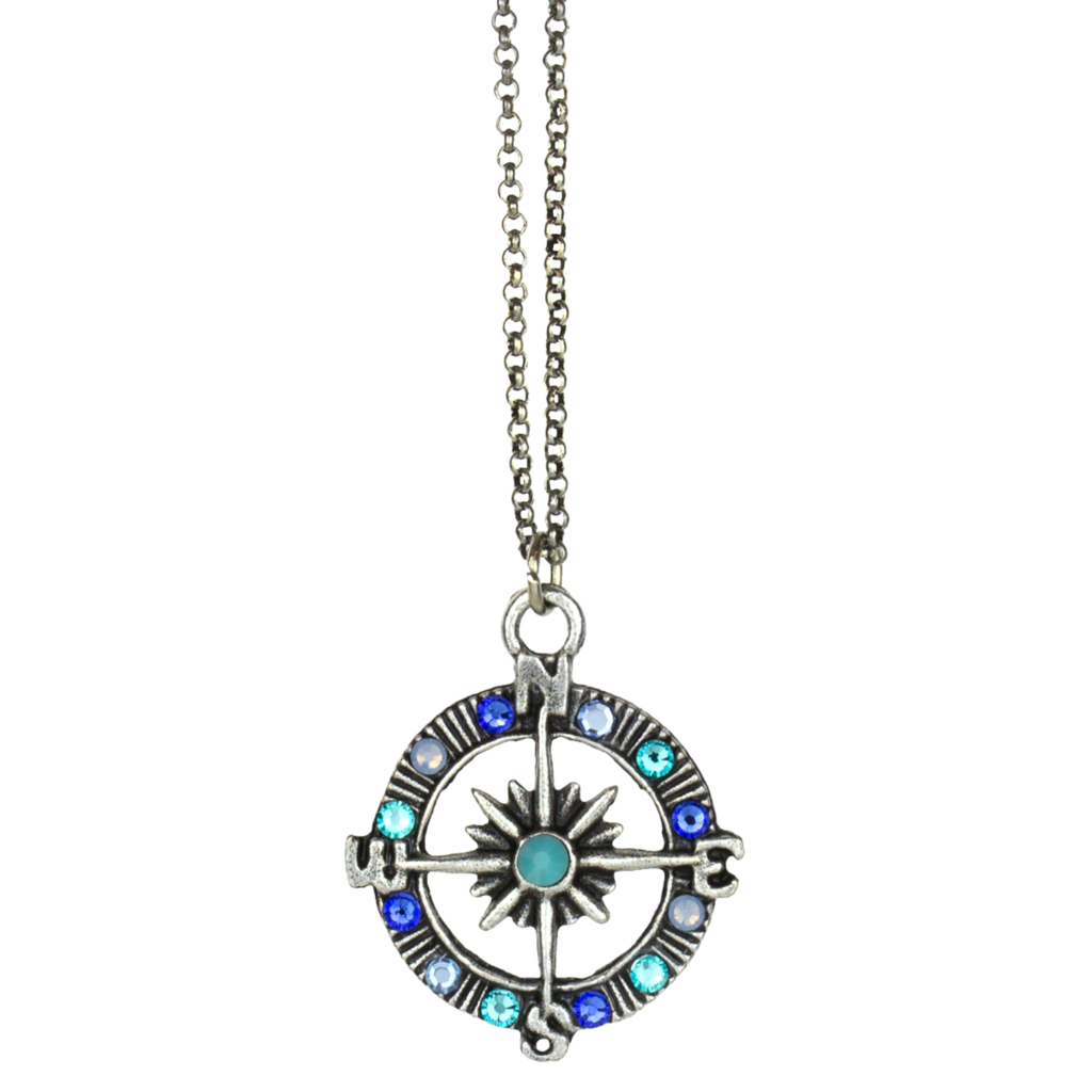 Vintage Inspired Nautical Compass Necklace - Anne Koplik Designs